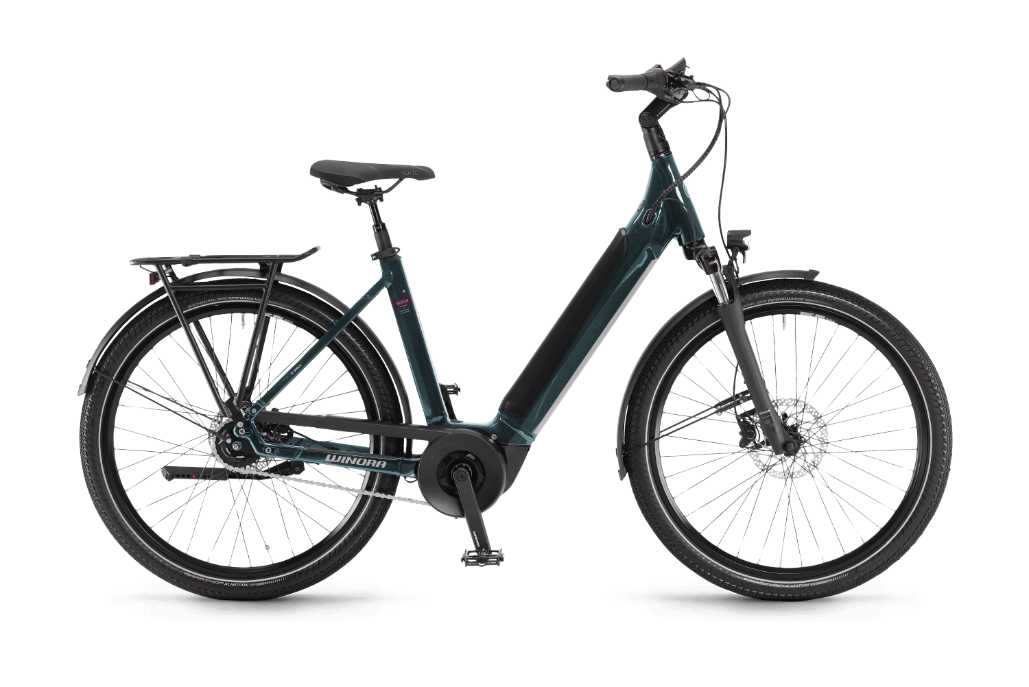 Winora Sinus R8f Eco i500Wh US54cm '22 zöld elektromos kerékpár ...